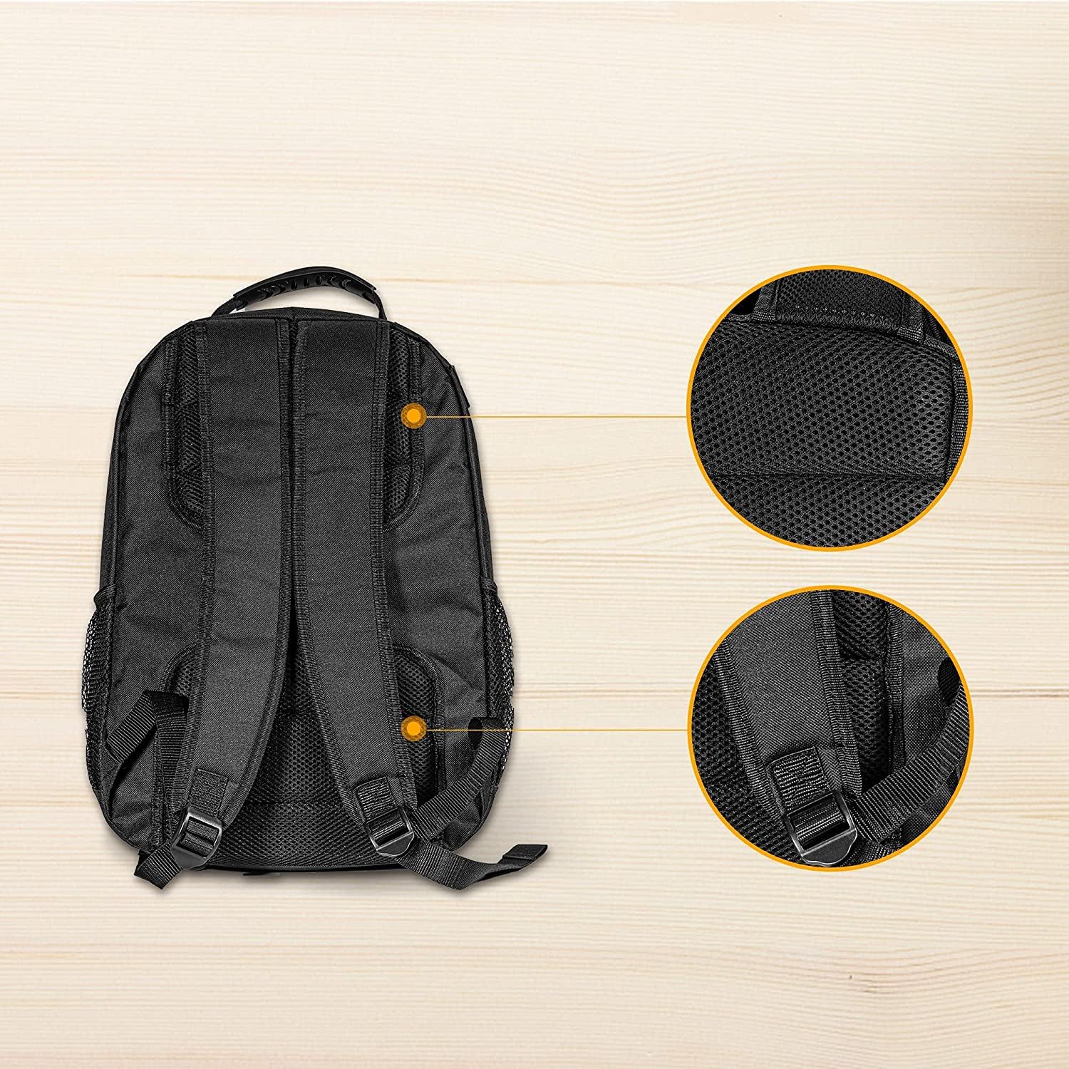 INGCO Tool Backpack,Tool Bag with Laptop Compartment, Professional Multifunctional Tool Bag Molded Base HBP0101
