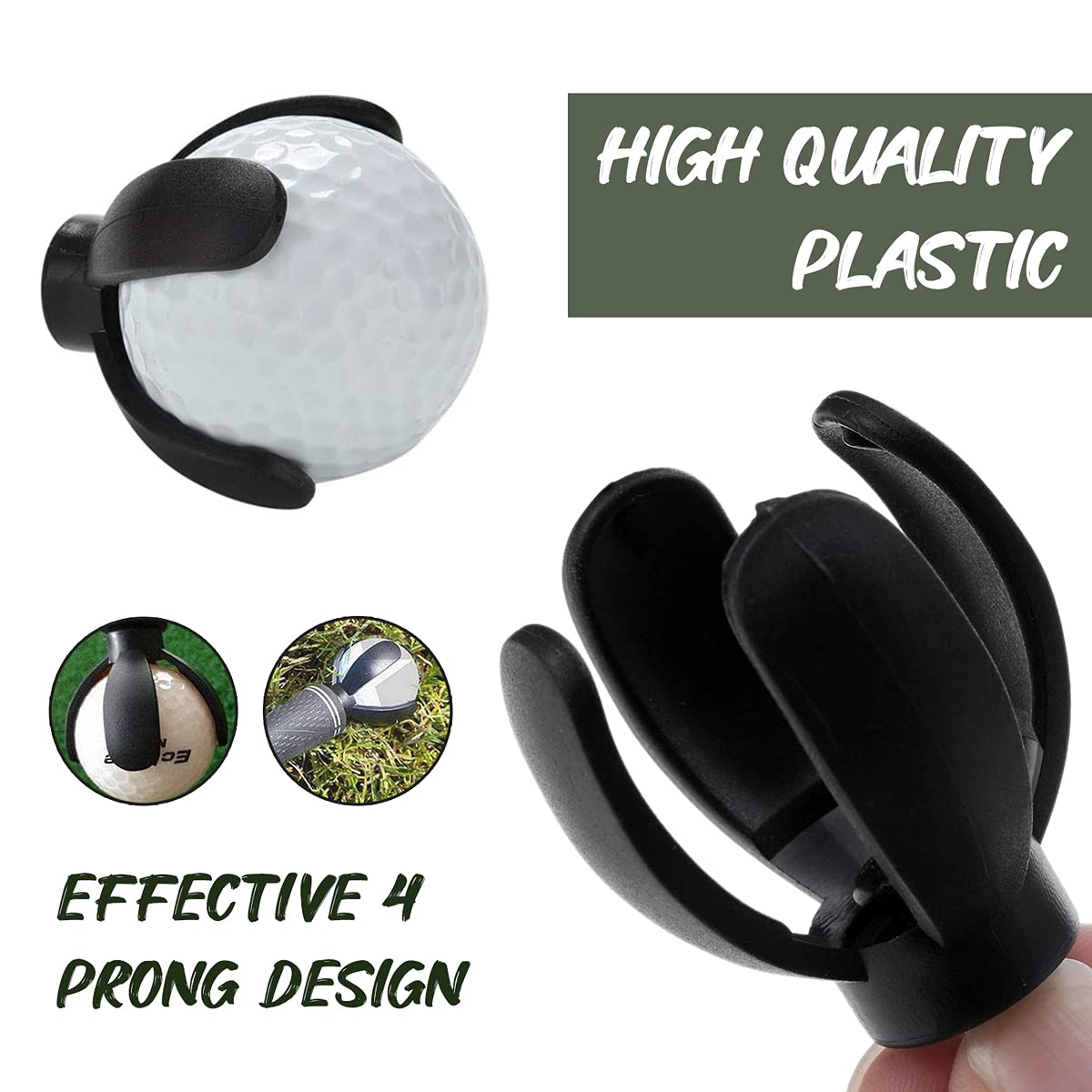 Golf Ball Retriever for Putter - 5Pcs Golf Ball Picker Upper for Putter Ball Grabber Tool Golf Putter Ball Retriever Tool Golf Ball Grabber - Suction Cup Balls Picker Womens Golf Accessories for Men