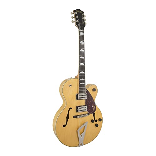 Gretsch G2420 Streamliner Hollow Body 6-String Electric Guitar with Chromatic II Tailpiece, Broad'Tron Pickups, and Laurel Fingerboard (Right-Handed, Village Amber)