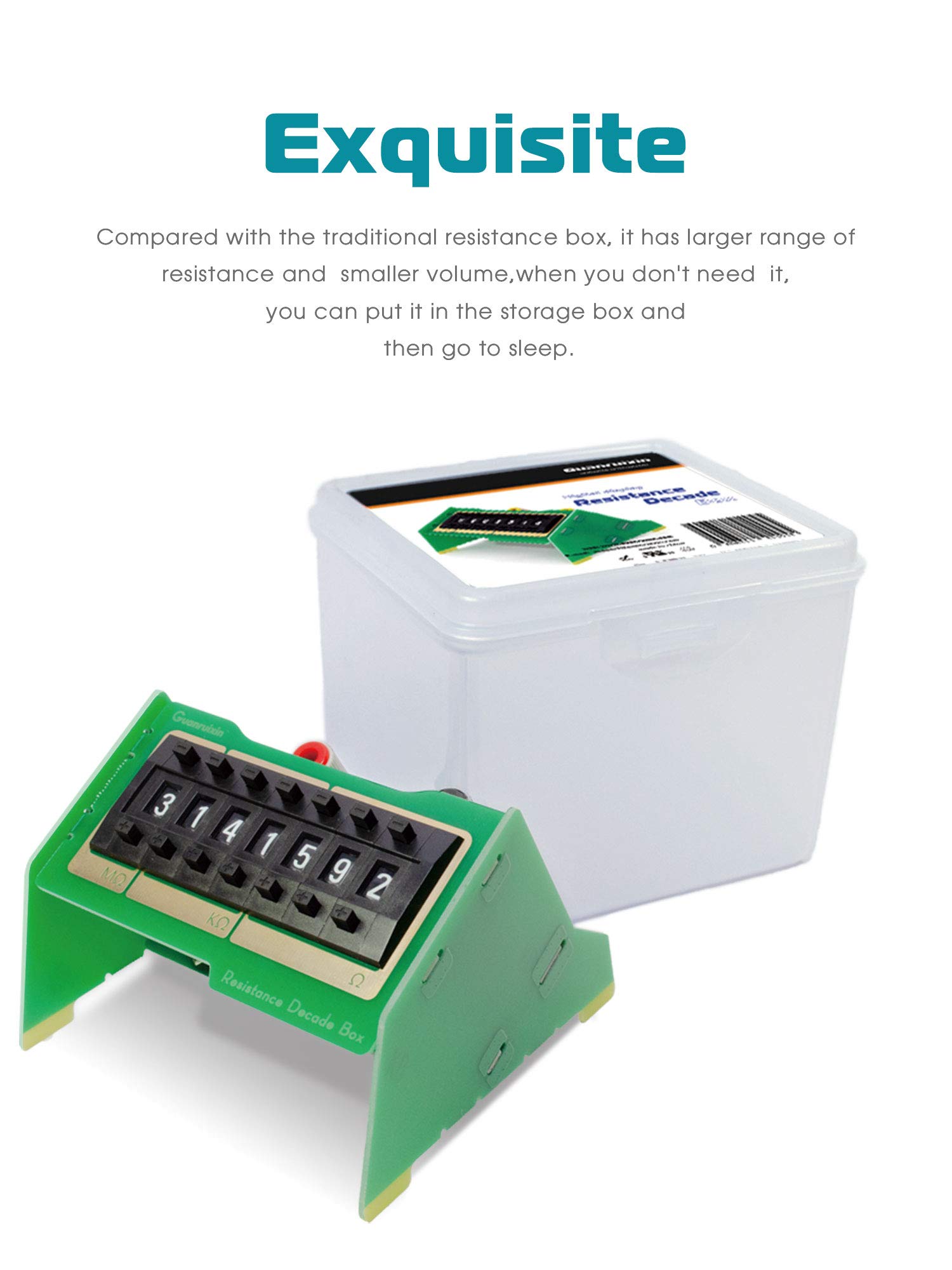 Guanruixin Digital Display Resistance Decade Box-(1/2Watt)