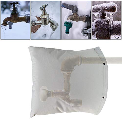 Insulated Pouch, ETSAMOR 17 x 21 Inches Backflow Preventer Insulation Pouch Cover for Winter Pipe Freeze Protection, Controller and Water Sprinkler Valve Box ( Pale Khaki )