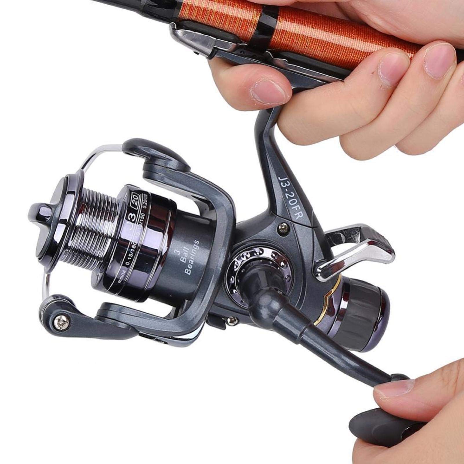 Haowecib Carp Spinning Reel, Durable Fishing Reel, Sturdy and Durable Corrosion Resistant for Carp Fishing Tackle(20FR)