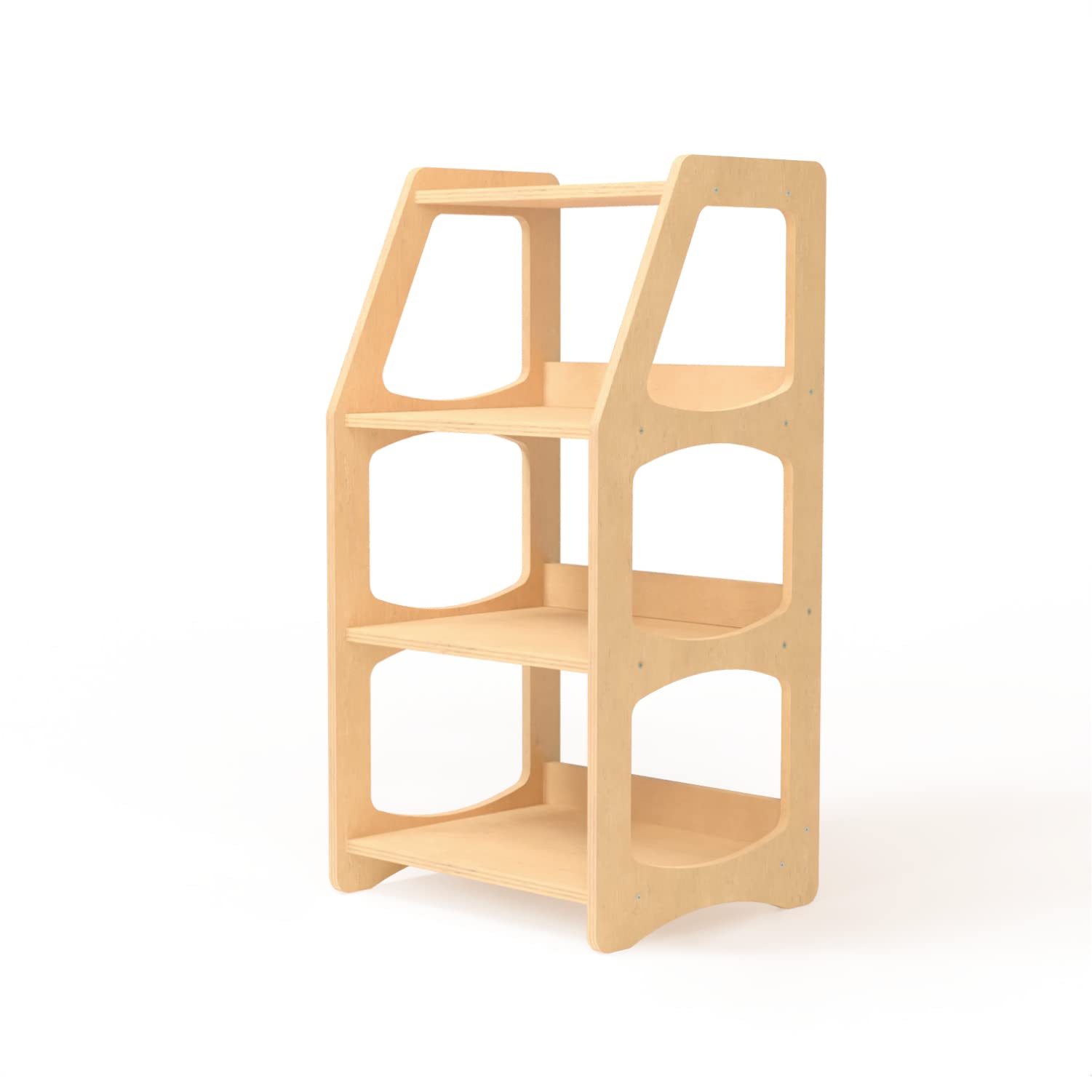 WOOD&ROOM Montessori Inspired Book Organizer for Kids Room Shelf for Classroom and Home | Promotes Independence and Learning | Sturdy and Safe Bookcase for Toys and Books (Shelf 4S)