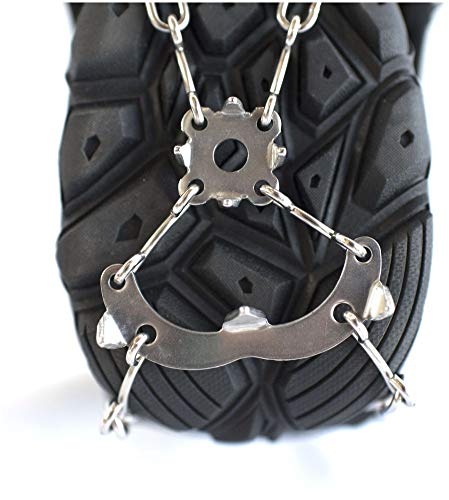 Hillsound FreeSteps6 Crampon, Ice Cleat All-Purpose Traction System for Packed Snow & Ice Conditions, Black, X-Large