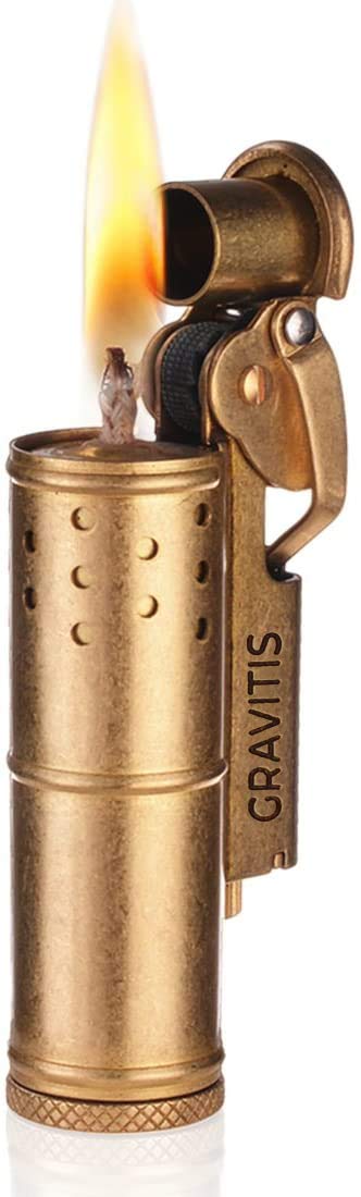 Gravitis WWII Vintage Brass/Copper Trench lighter and Solid Brass
