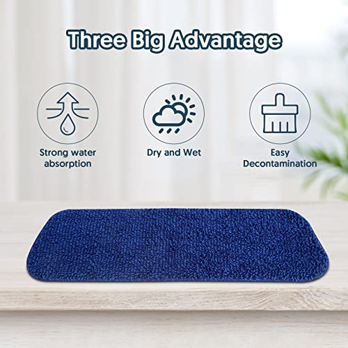 Spray Mops Replacement Heads Compatible with Swiffer PowerMop- MEXERRIS Microfiber Mop Pads Reusable Mop Pads Replacement for Reveal Mops Dust Mop Pads for All Spray Mops & Reveal Mop, 7 Pcs/Set Blue