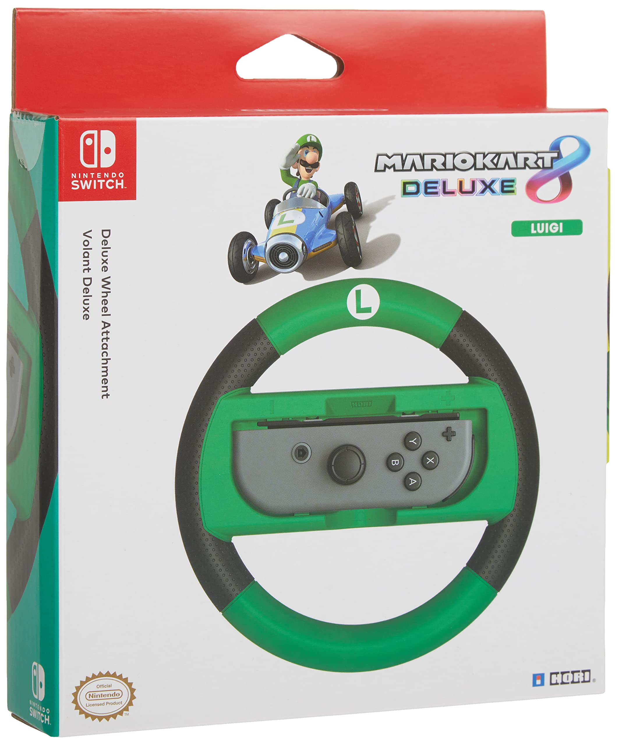 HORI Nintendo Switch Mario Kart 8 Deluxe Wheels (Mario and Luigi Versions) Officially Licensed By Nintendo