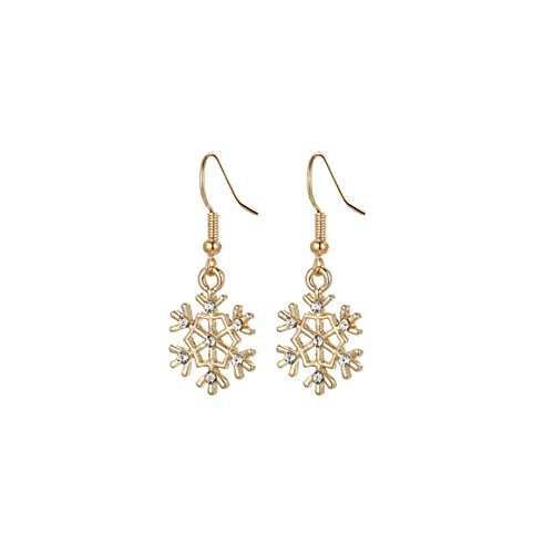 H&Z Christmas Dangle Earrings Set Snowflake Santa Tree Bells Snowman Earrings Pierced Hook Drop Earrings for Women-Christmas tree