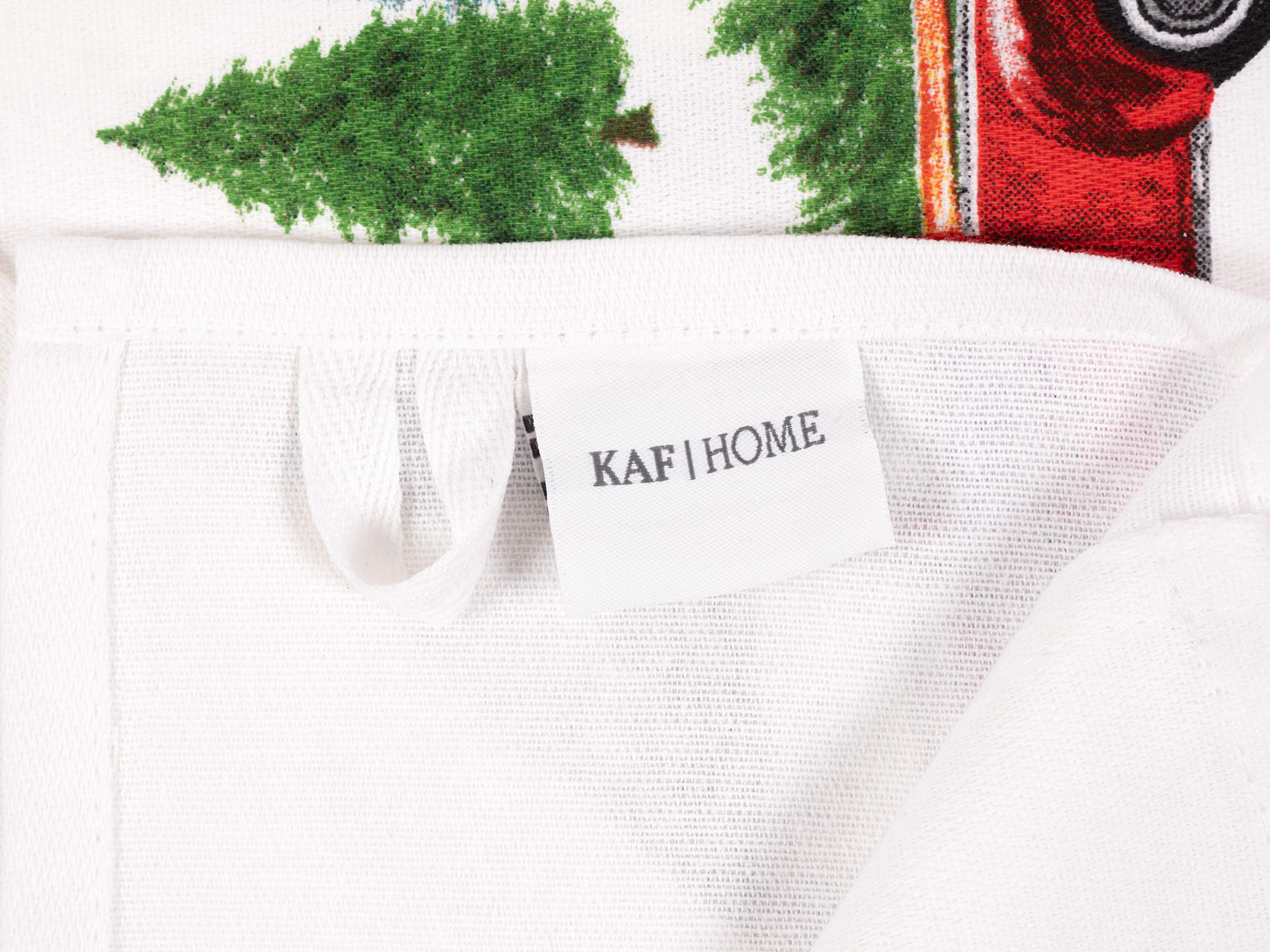 KAF Home Kitchen Holiday Digitally Printed Dish Towel Set of 4, 100-Percent Cotton, 18 x 28-inch (Holiday Truck)