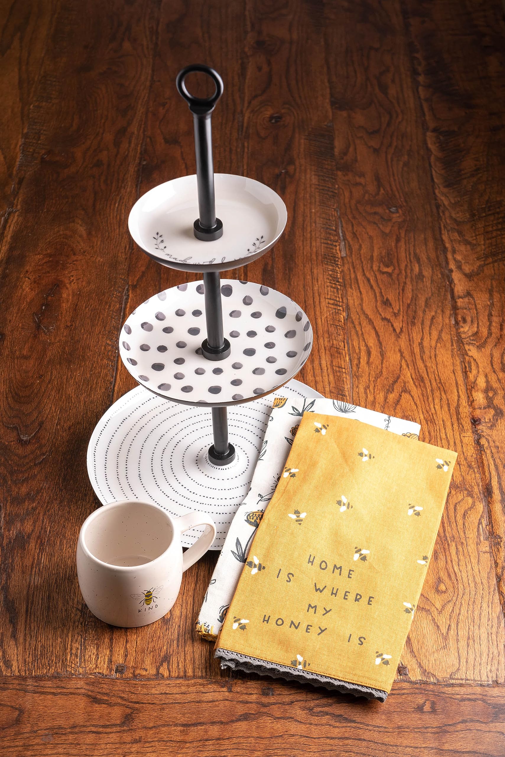 Karma Bee Tea Towel - 100% Cotton Hand Towels for The Kitchen - Modern Home Decor - Dark Yellow 28.00" x 20.00"