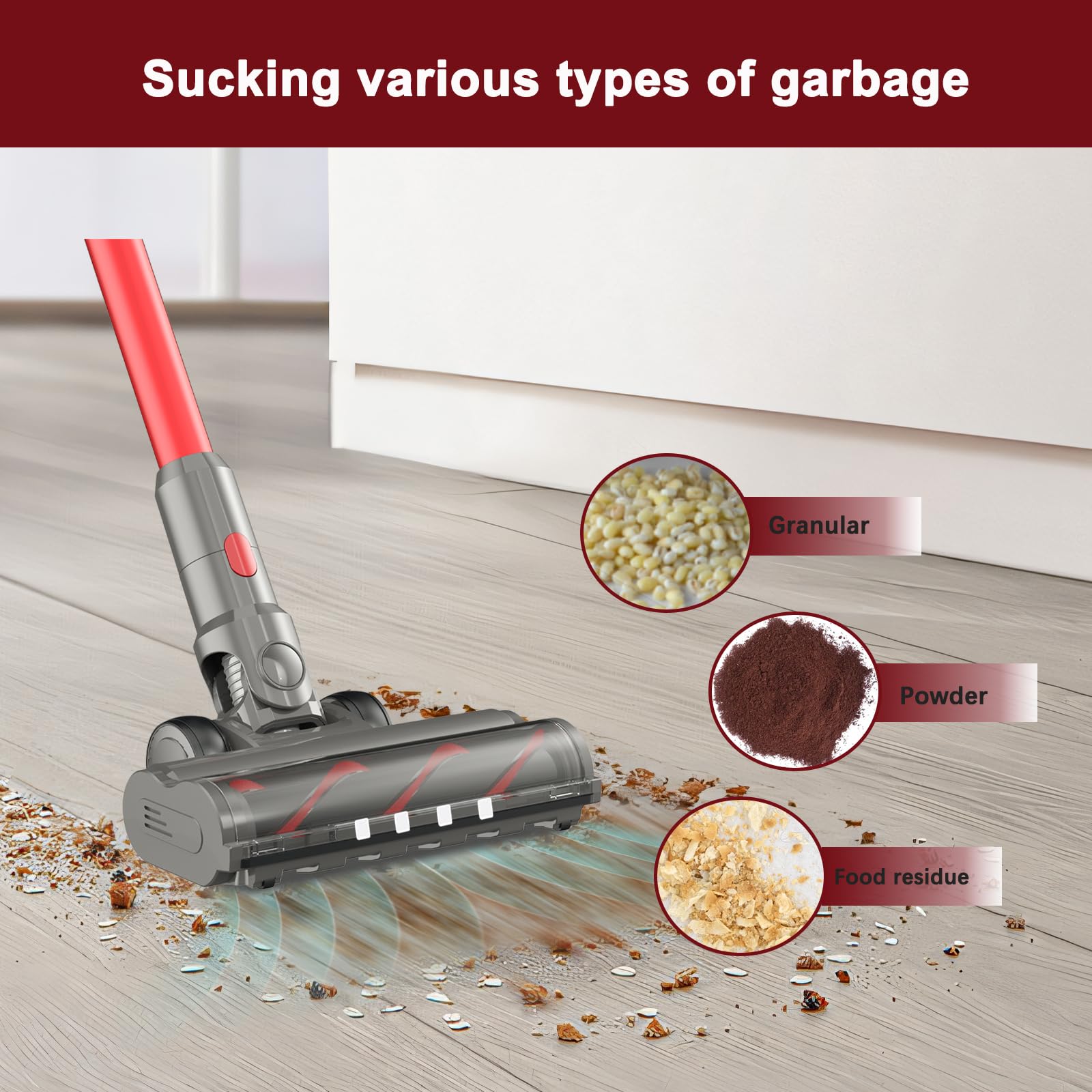 HESTIA Vacuum Head Suitable for Dyson V15 V7 V8 V10 V11 Cordless Vacuum Cleaner Animal Fluff Absolute for Dyson v7 Motorhead for Dyson v8 Motorhead Dyson Vacuum Head Replacement