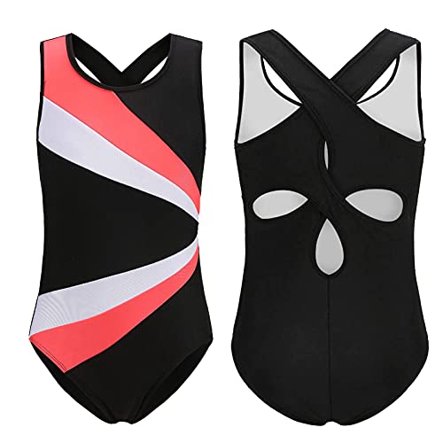 Happy Cherry Girls Gymnastics Leotard Sparkle Gradient Leotards for Kids