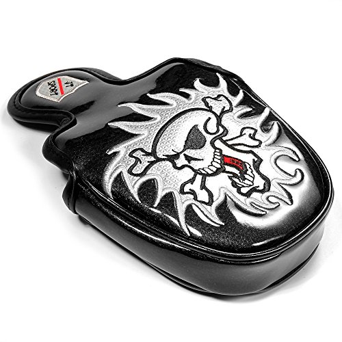Golf Skull Skeleton Black Mallet Putter Cover Headcover for Odyssey Scotty Cameron Taylormade (Black)