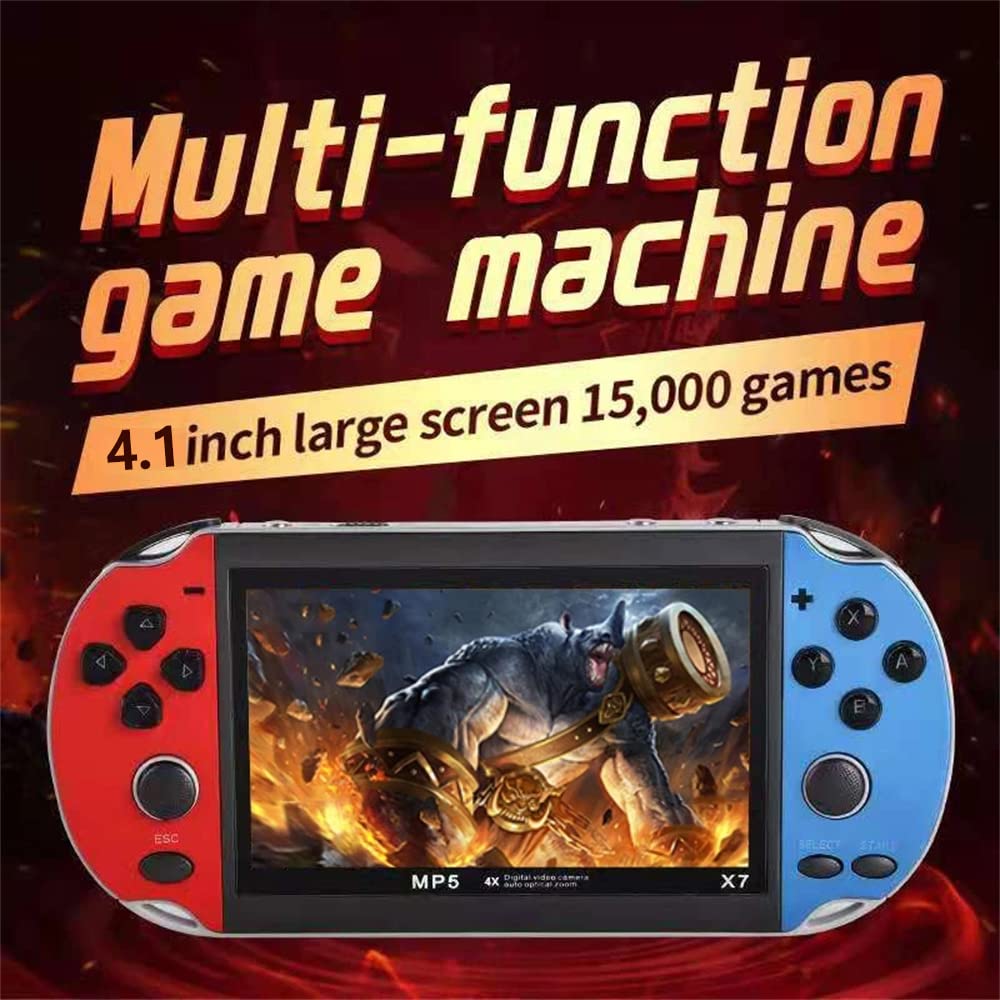 Handheld Game Console, Retro Game Console Built-in 10000+ Classic Games, 4.1-inch TFT LCD Screen, 10 Emulators, Handheld Emulator Console Support TV Output Video Music eBook