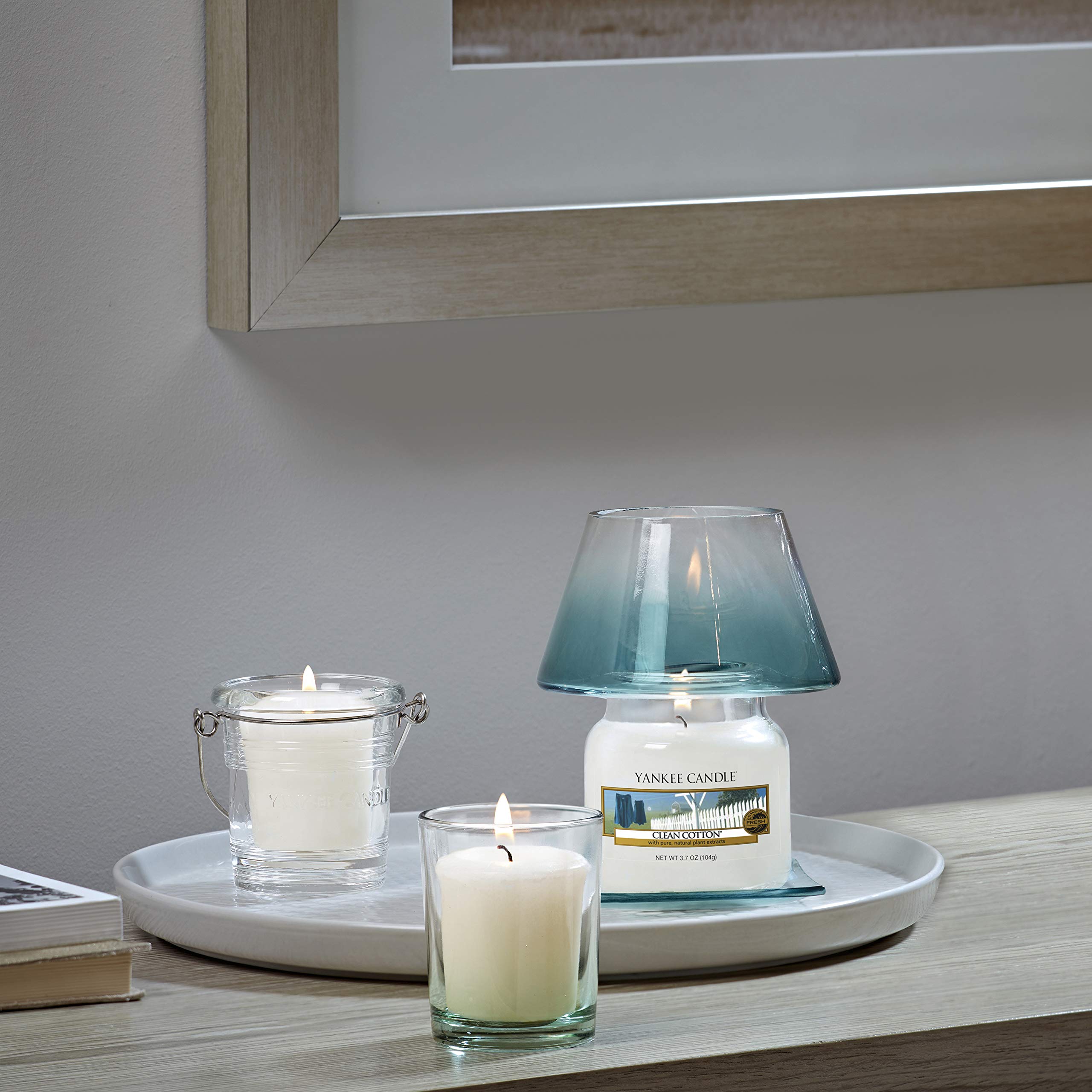 YANKEE CANDLE All is Bright Small Jar Candle, White