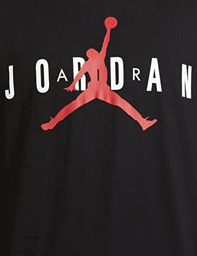 Jordan Air Black/White/Red Wordmark Men Short Sleeve T-Shirt - L