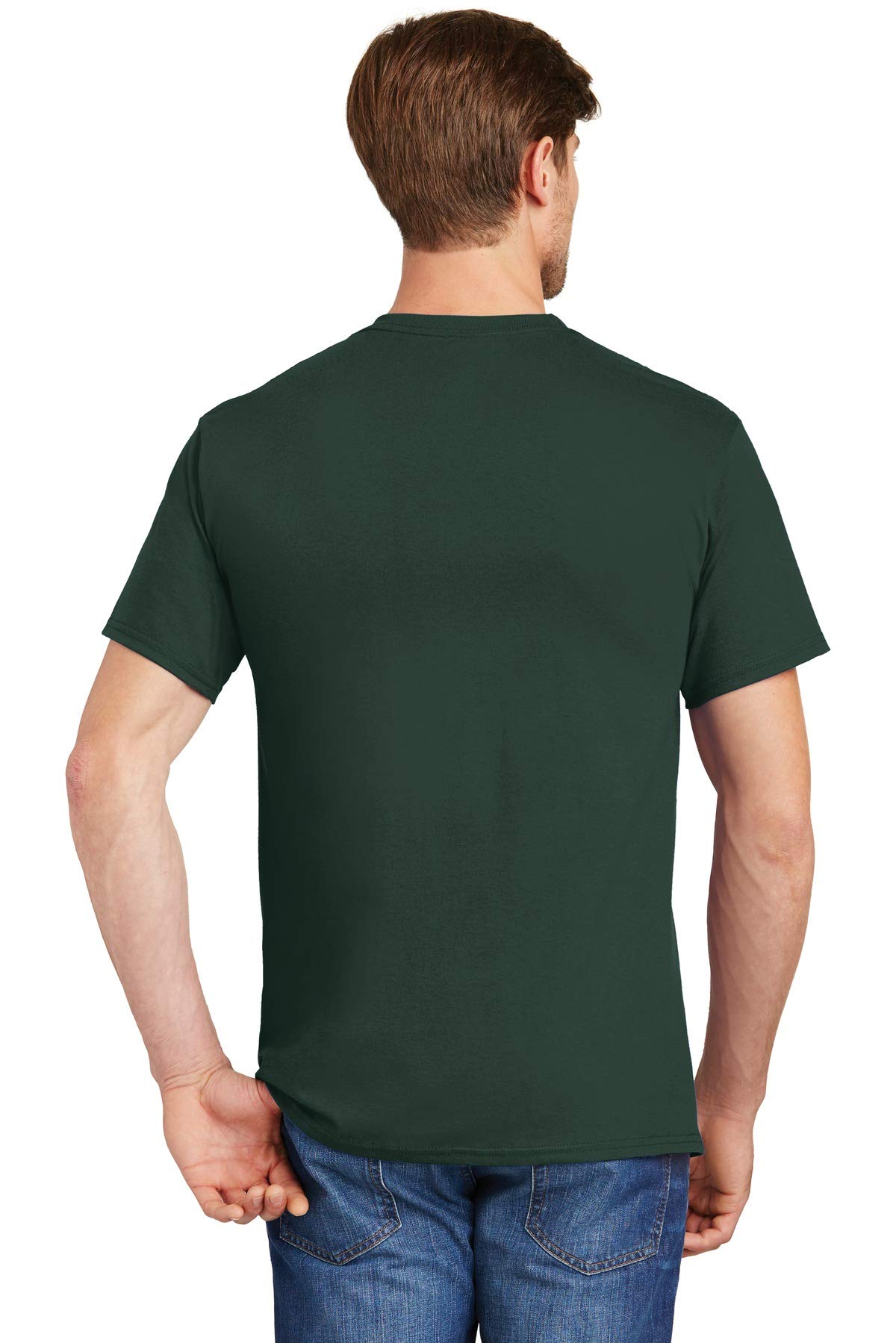 Hanes 6.1 oz. Tagless ComfortSoft Pocket T-Shirt, XL, DEEP FOREST
