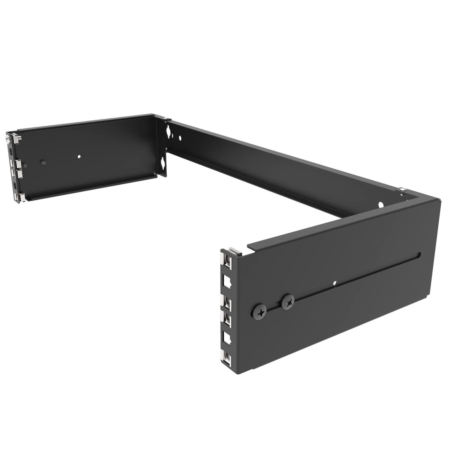 JINGCHENGMEI 2U 19-inch Extendable Wall Mount Patch Panel Bracket- Depth Adjustable from 8.5" (216 mm) to 14.5" (368 mm) Horizontal Network Equipment Rack (JCM-HWM-EXT2U)
