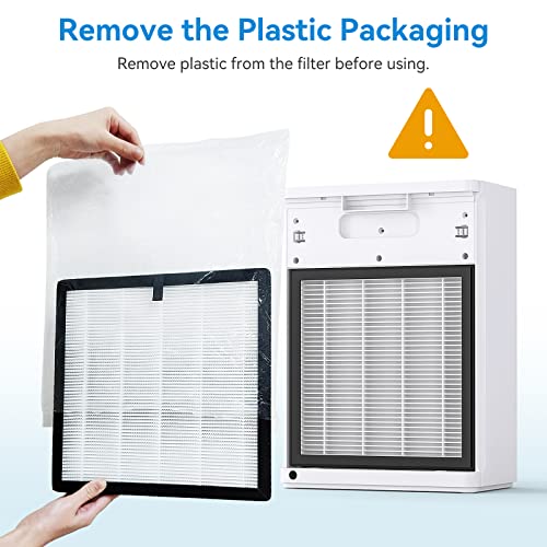 Tailulu H13 True HEPA Air Purifier Replacement Filter for HQZZ-260 Air Purifier, With 3-in-1 Filter for Large Room Filter Allergies Pollen Smoke Dust Pet Dander(1 Pack)