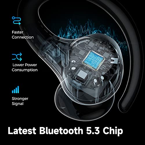 SoundPEATS Wings 2 Sport Wireless Earbuds Over-Ear Buds with Ear Hooks Bluetooth Headphones for Workout,Built-in Mic Headset,30H Play Back Earphones,IPX4
