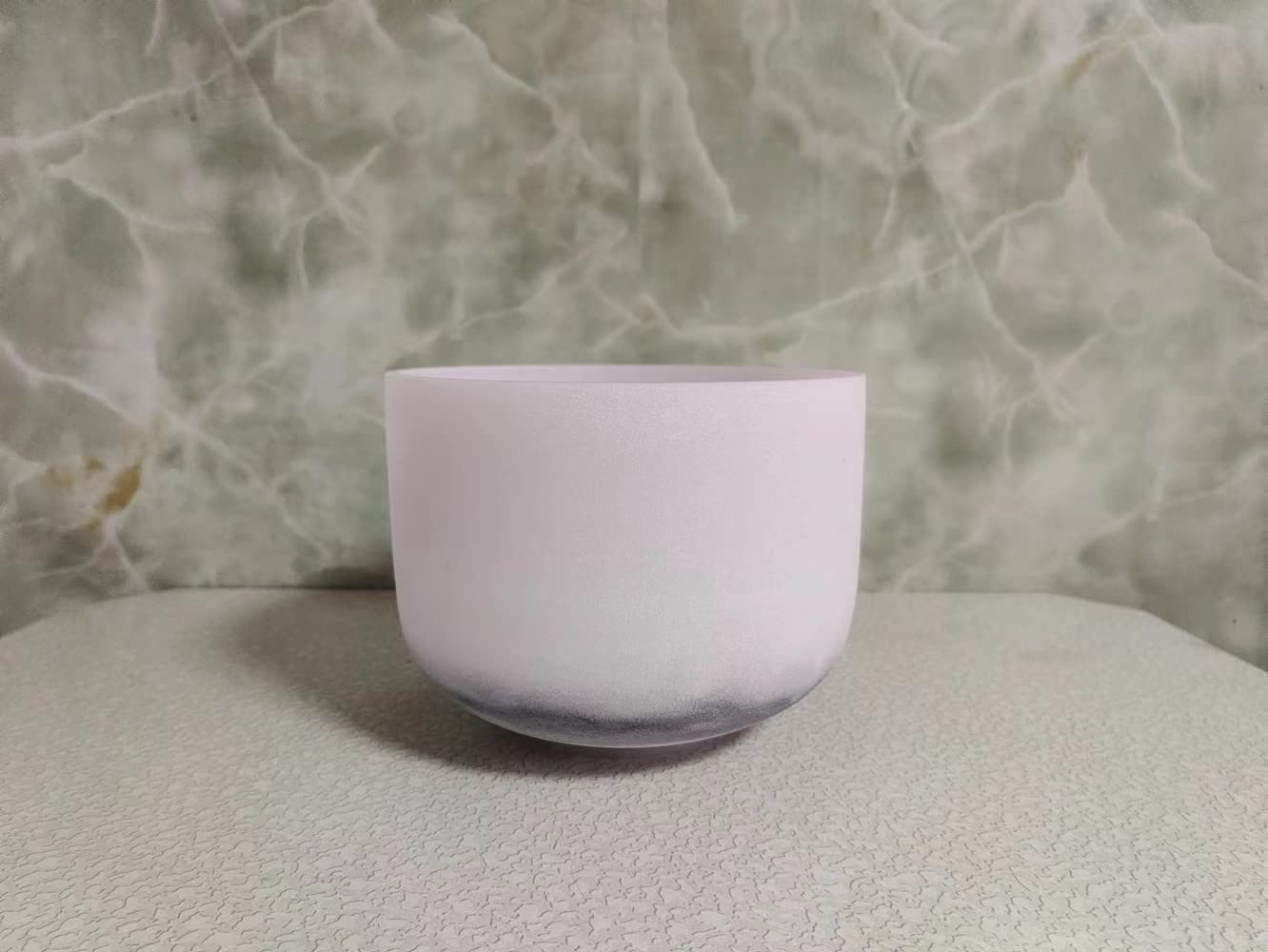 Morganite + Moldavite Gemstone Fusion Crystal Singing Bowl B Crown Chakra 9 inch with Free Suede Striker and O ring