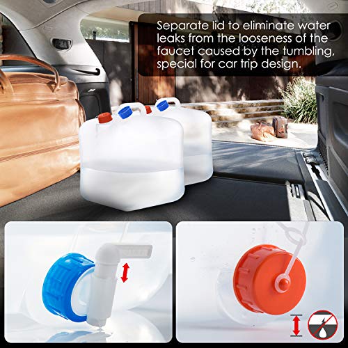 Gowithwind Collapsible Water Container with Spigot, 2.6 Gallon BPA Free Camping Water Storage Jug Water Carrier for Outdoor Hiking Backpacking & Emergency Survival Kit, Foldable Portable Canteen