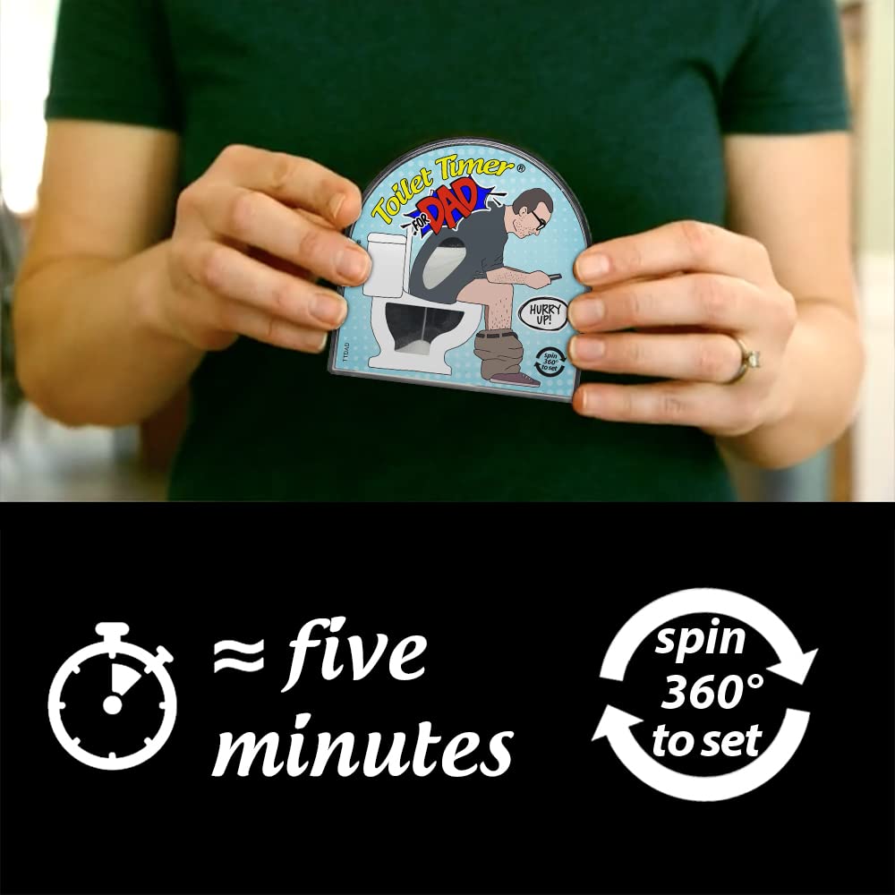 Katamco Toilet Timer (Dad), Funny Gift for Men, Husband, Dad, Birthday, Christmas, Stocking Stuffer. As seen on Shark Tank.