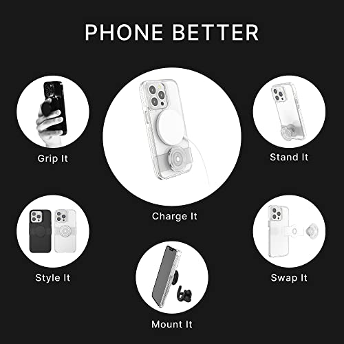 PopSockets: iPhone 13 Pro Case with Phone Grip and Slide, Phone Case for iPhone 13 Pro - Clear