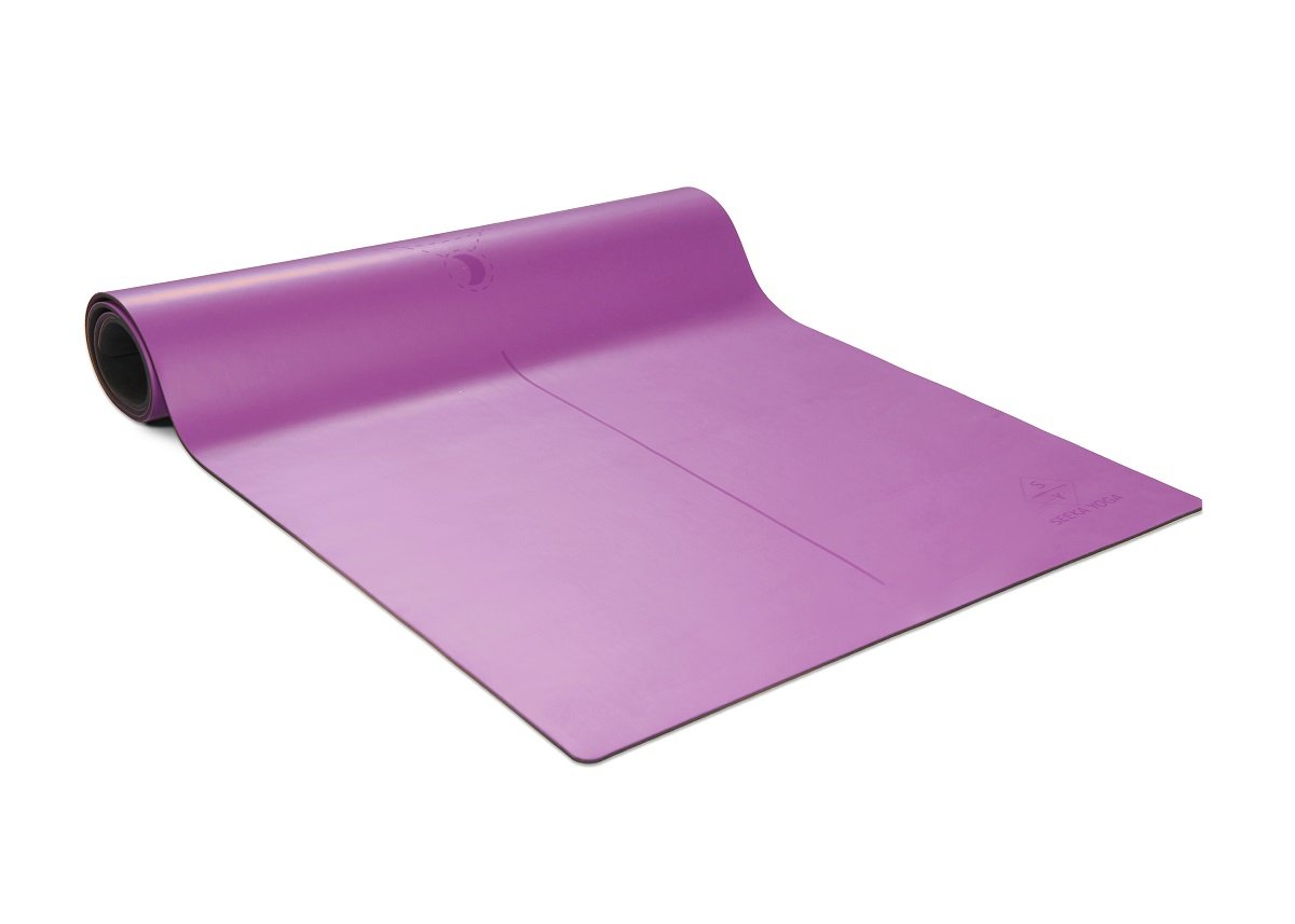 Grippiest Mat - Wet or Dry - Body Alignment. Plants A Tree. Natural Rubber Bottom.Extra Long and Wide for Comfort. Suitable Also for Hot Yoga. (72" x 24" x 4.5mm) Home Workout Mat. Non-slip.