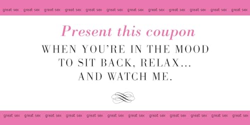 Great Sex Coupons: Romantic Love Coupons for Couples (Sexy Anniversary Gift for Husband/Wife, Boyfriend/Girlfriend, Partner)
