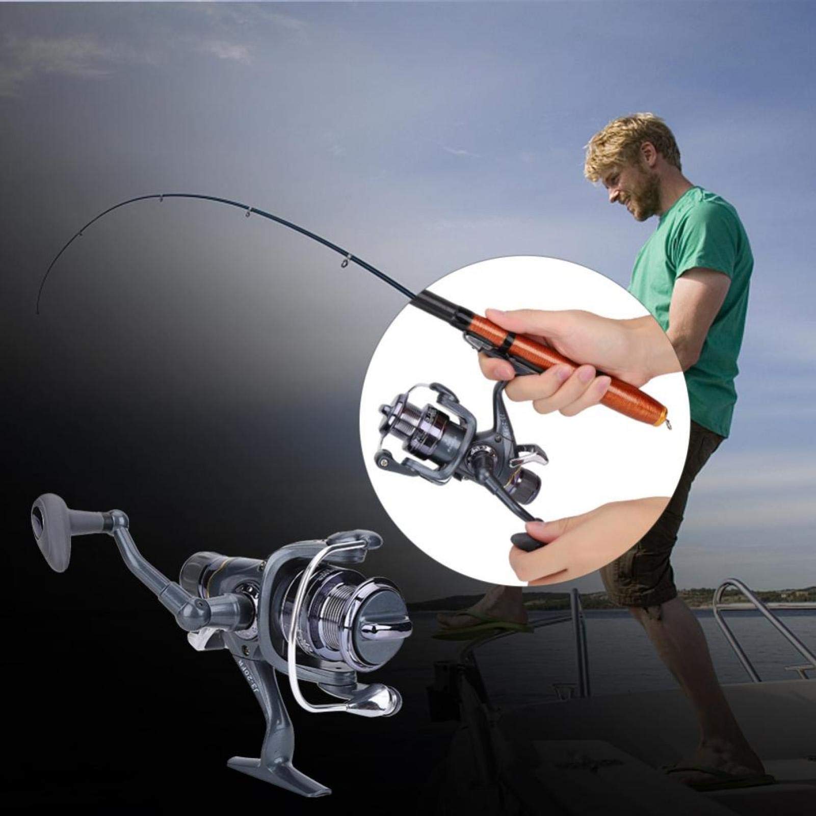 Haowecib Carp Spinning Reel, Durable Fishing Reel, Sturdy and Durable Corrosion Resistant for Carp Fishing Tackle(20FR)