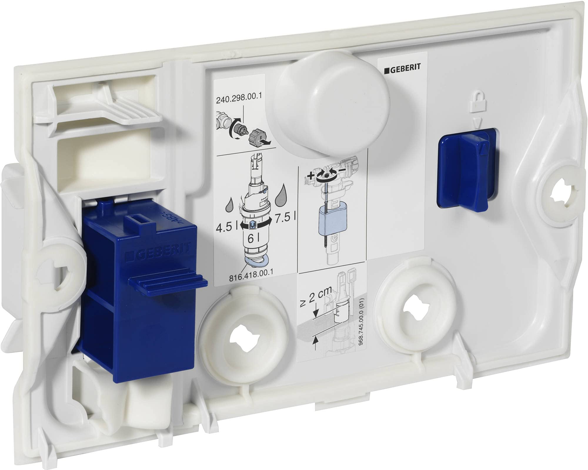 Geberit 115062BZ1 Tray for DuoFresh Sticks (for Sigma Flush-Mounted Cistern 12 cm, Front Operation, Anthracite)