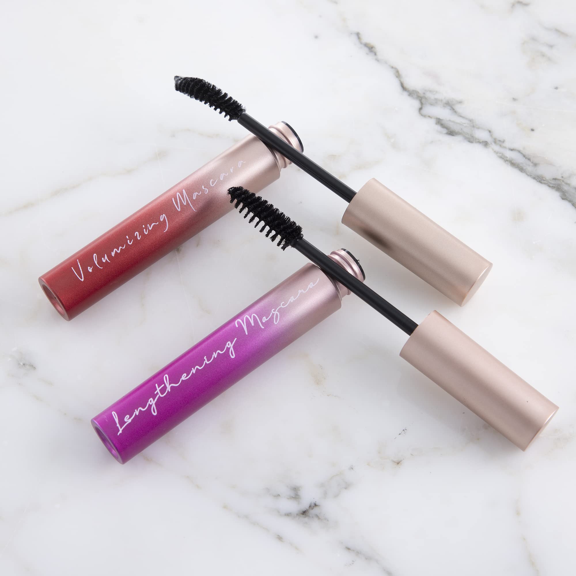 Nicole Miller Mascara Duo- 2 Pack Volumizing and Lengthening Black Mascara Set for Women and Girls