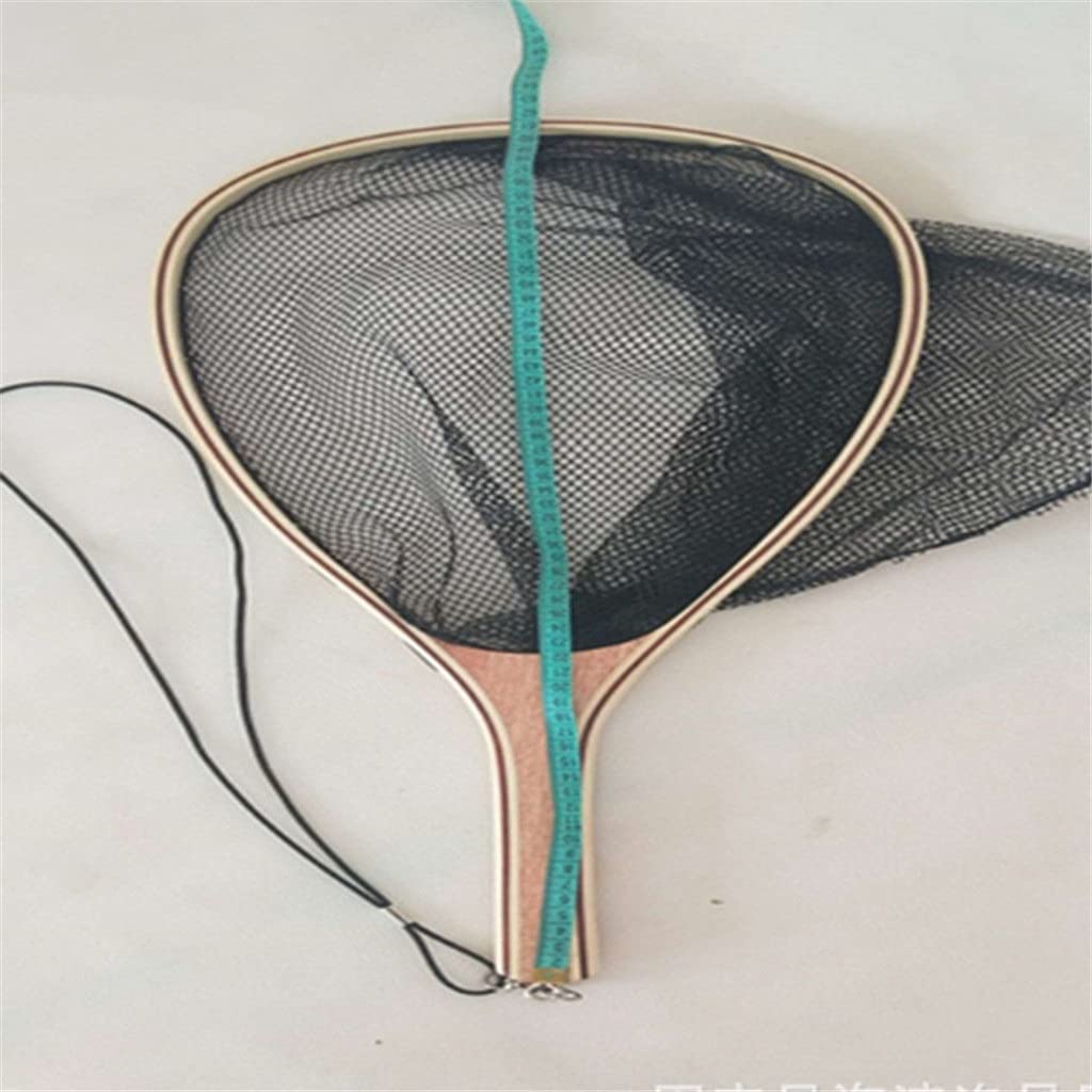 N/A Fishing Net Fly Fly Net Wooden Handle Fly Fishing Hand-Dip Net Durable Nylon Material Net Can Safely Catch Fish