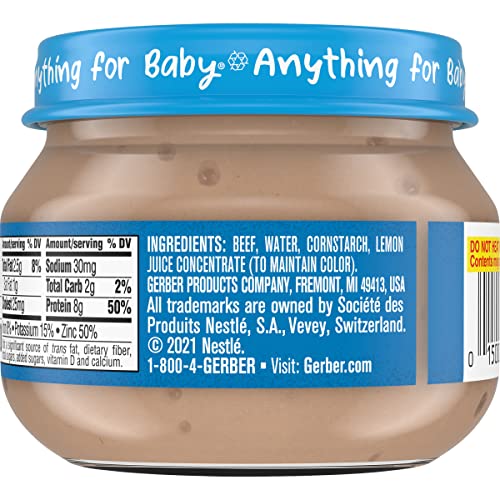 Gerber Beef & Gravy Baby Food, 2.5 Oz Jar