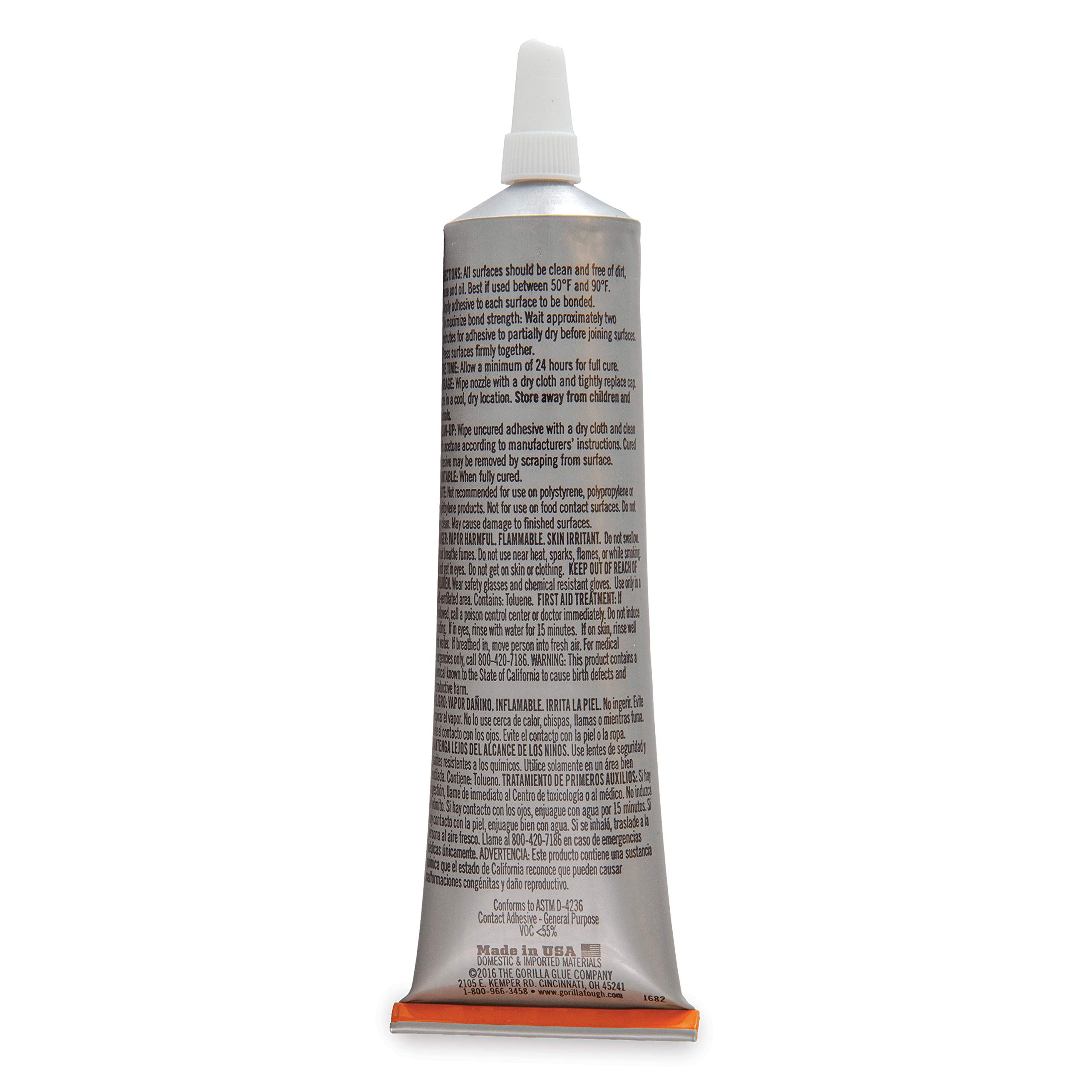 Gorilla Clear Grip Waterproof Contact Adhesive, , 3 Ounce, Clear, (Pack of 2)