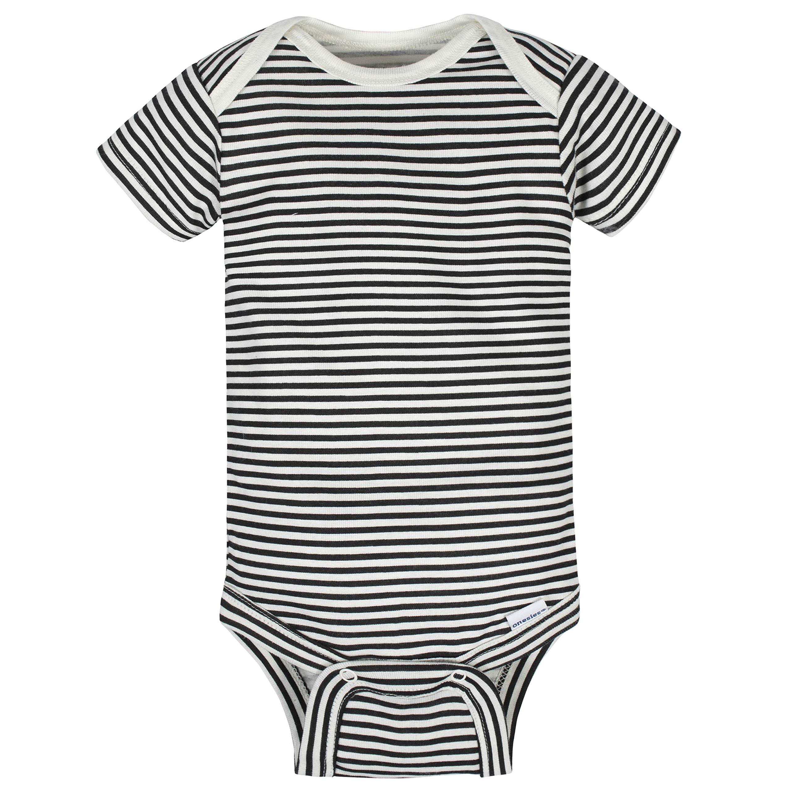 Gerber Baby Boy's 8-Pack Short Sleeve Onesies Bodysuits, Jungle Blue, 3-6 Months