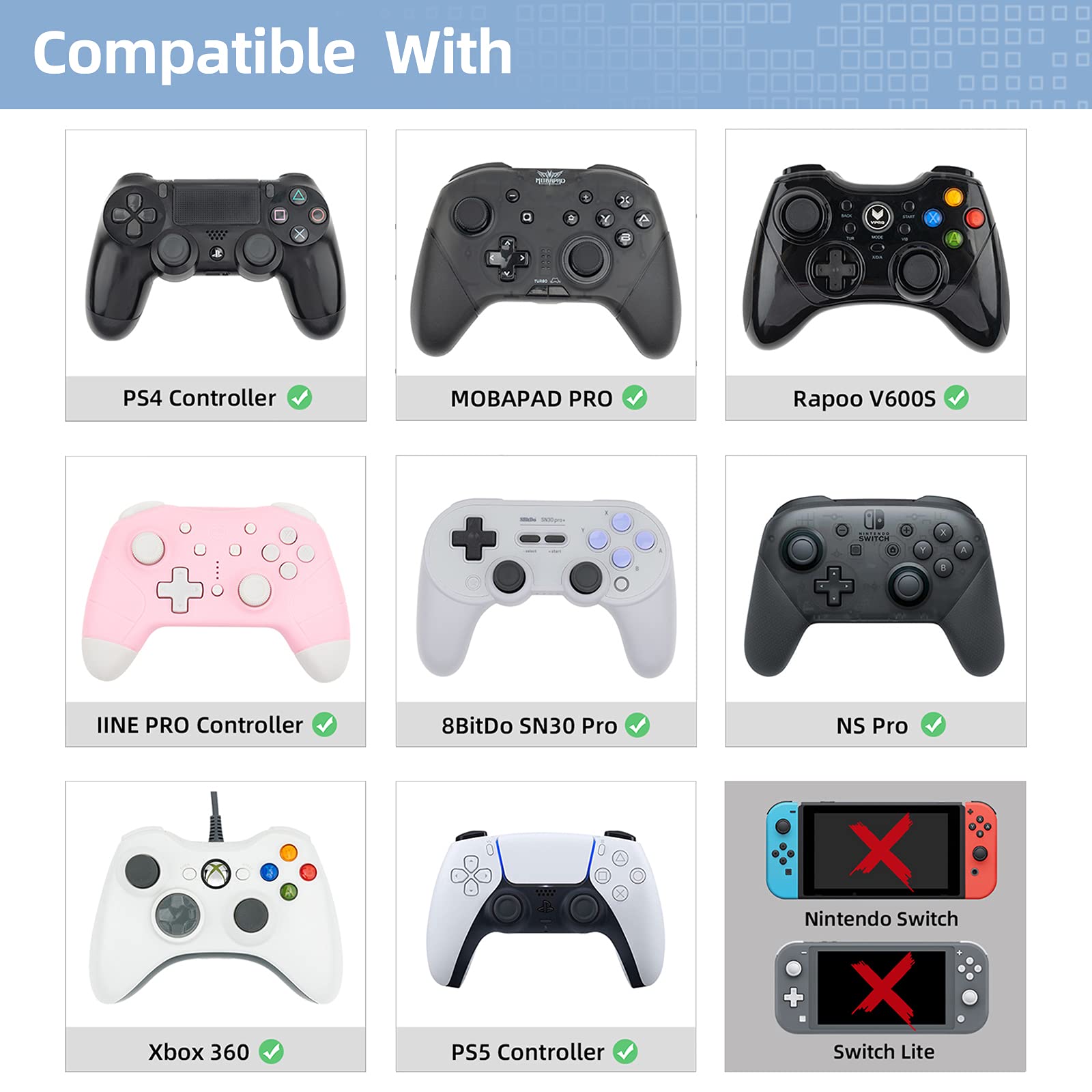 GeekShare Cute Animal Theme Playstation 5 Controller Thumb Grips, Thumbsticks Cover Set Compatible with Switch Pro Controller and PS4 PS5 Controller, 4 Pcs - Cat and Dog