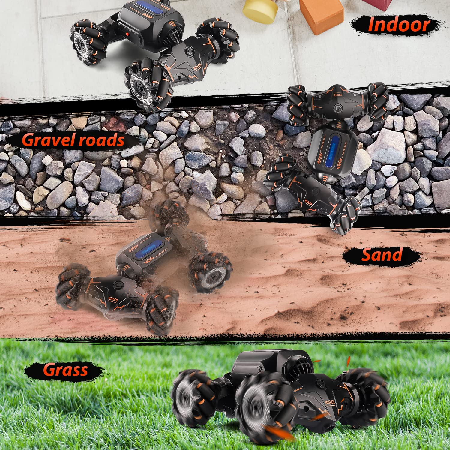 FUUY RC Drift Car Hot Wheels Smart Hand Controll RC Car Double-Sided Driving RC Drift Trunk Twist Remote Control Car for Teen Boys Idea