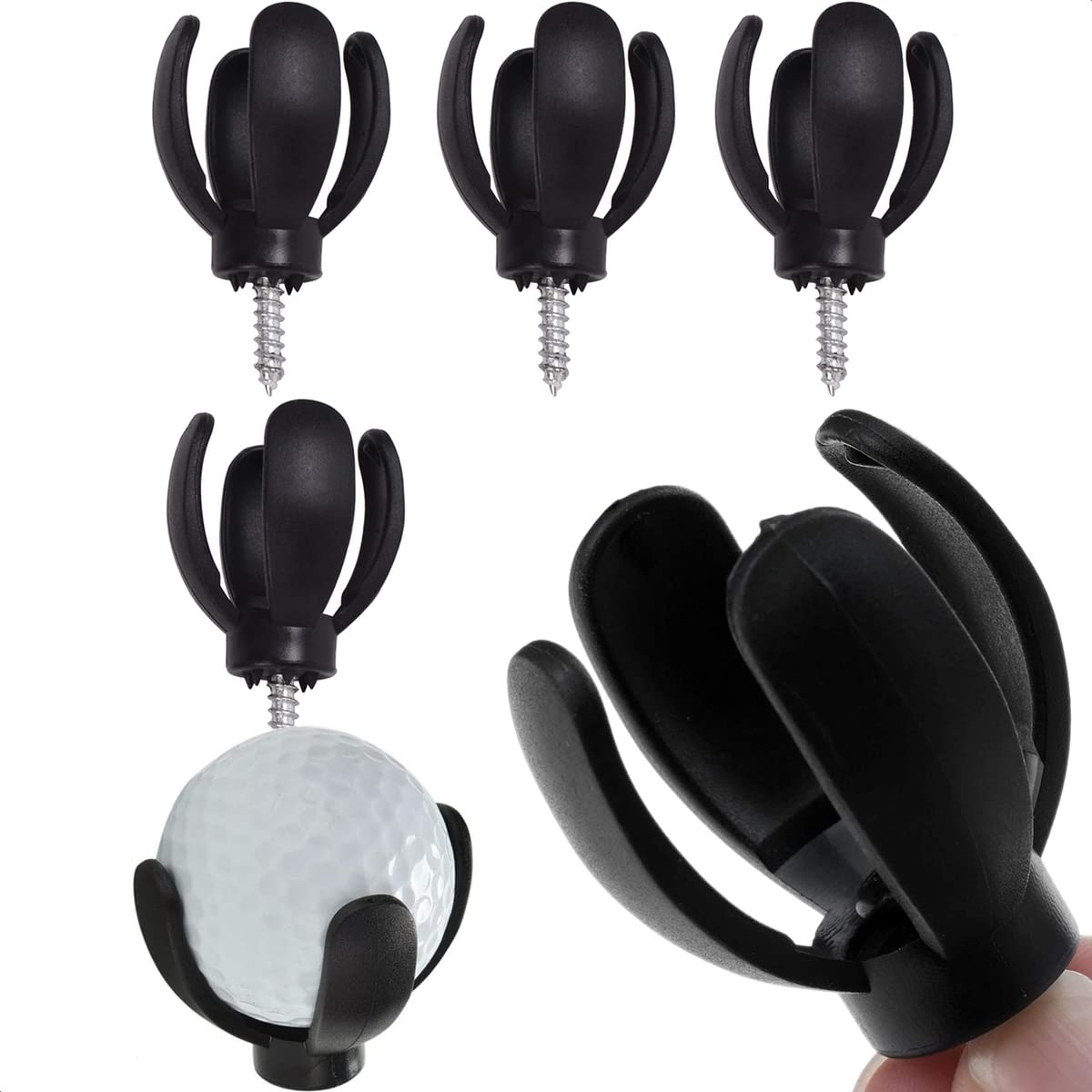 Golf Ball Retriever for Putter - 5Pcs Golf Ball Picker Upper for Putter Ball Grabber Tool Golf Putter Ball Retriever Tool Golf Ball Grabber - Suction Cup Balls Picker Womens Golf Accessories for Men
