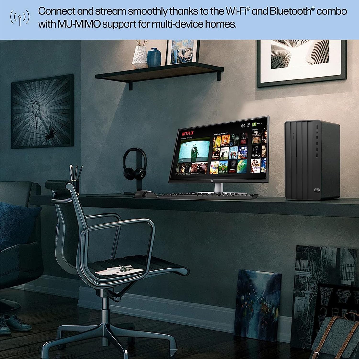 HP Pro Tower 290 G9 Desktop Computer, 12th Gen Intel 4-Core Processor (Intel Core i3-12100), 16GB RAM, 256GB NVMe SSD + 1TB 7200RPM HDD, 2-Monitor Support, HDMI, VGA, DVD-RW, Wi-Fi, Windows 11 Pro