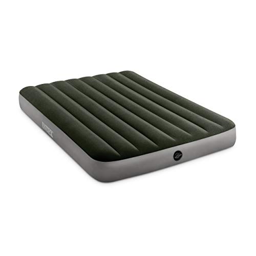 INTEX 64778E Dura-Beam Standard Prestige Air Mattress: Fiber-Tech ā Full Size ā Hand-Held Battery Pump ā 10in Bed Height ā 600lb Weight Capacity