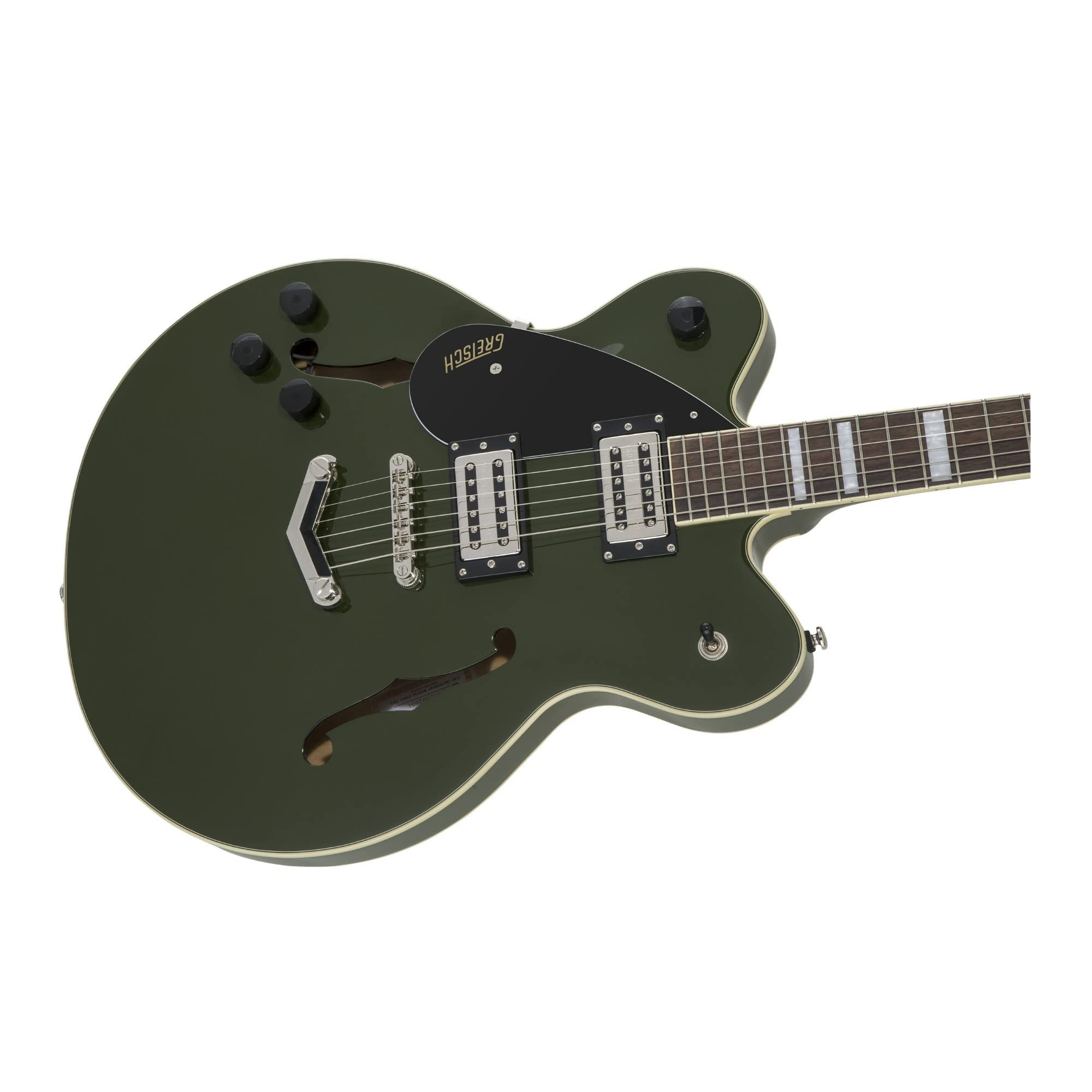 Gretsch G2622LH Streamliner Center Block Double-Cut with V-Stoptail, Laurel Fingerboard, Broad'Tron BT-2S Pickups Electric Guitar (Left-Handed, Torino Green)