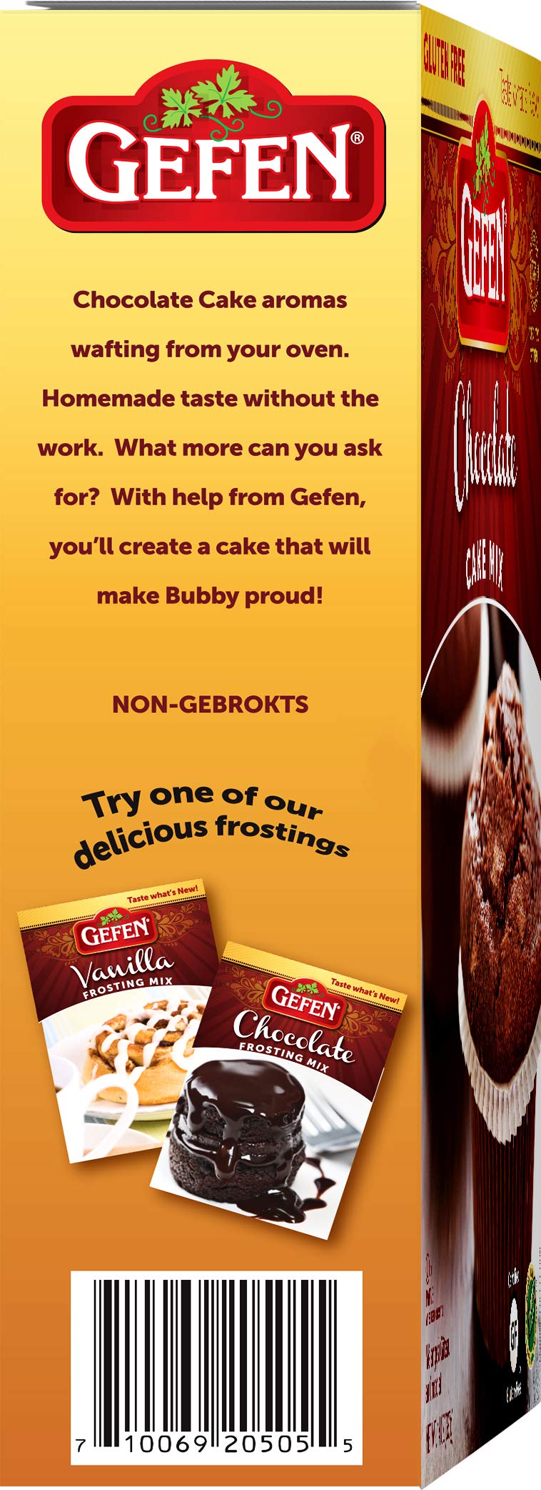 Gefen Fluffy Chocolate Cake & Cupcake Mix 14oz (2 Pack) | Gluten Free, Grain Free, All Natural, Kosher for Passover, Quick & Easy Instructions