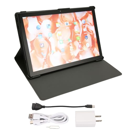 Honio 5G WiFi Tablet, 8GB 256GB 100-240V 4G Network Dual Speaker 8MP 16MP 10.1 Inch FHD (US Plug)