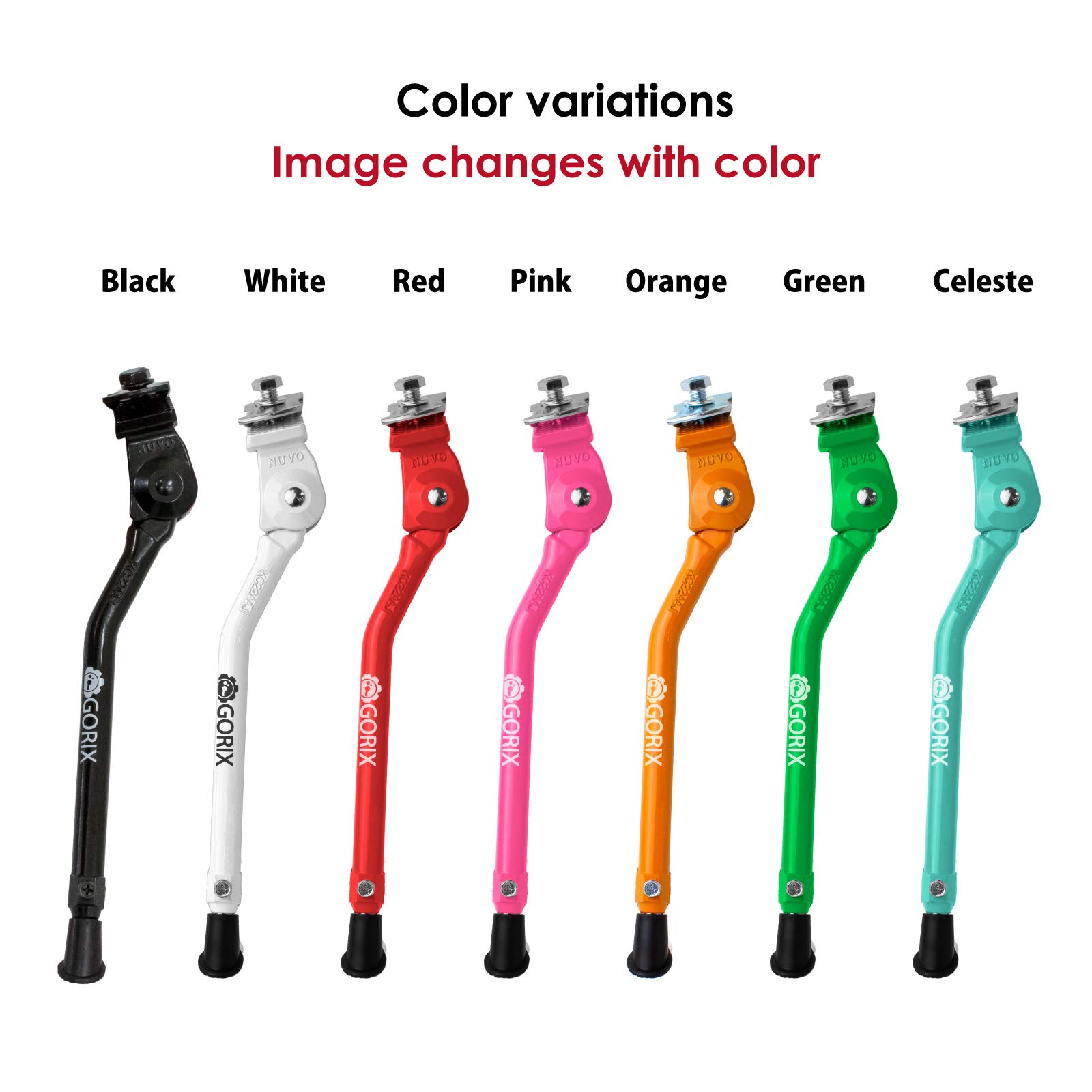 GORIX Bike Kickstand Side Road Mountain Bicycle Adjustable Portable (GX-KC22AAJ-Z(Global Edition)) (Pink)