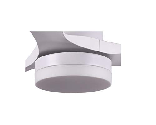 Hauslane CF3000 52 inch Modern 3 Blade Ceiling Fan with Lights | Bright LED Lamp and Three Reversible Blades | Suitable for 350 Sq Ft Room, Brushed Nickel Finish