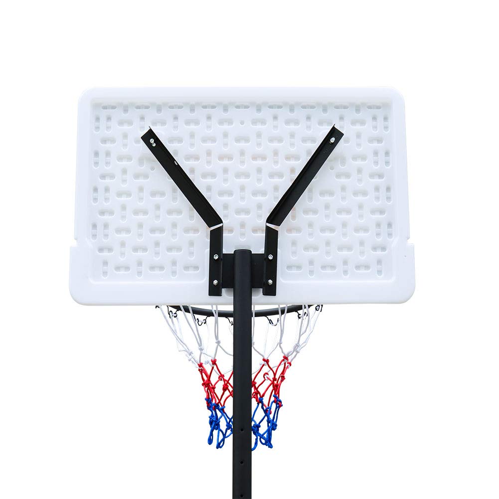 HaoKang Portable Basketball Hoop with Adjustable Height System Outdoor 28" Background and Wheels for Teenager
