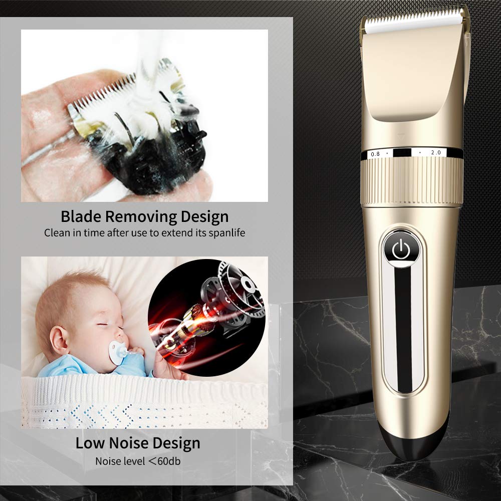 Hair Clippers for Men, DIOZO Professional Hair Trimmer Set Cordless Rechargeable Led Display Five Speed Adjustment Electric Hair Clippers with 6 Guide Combs
