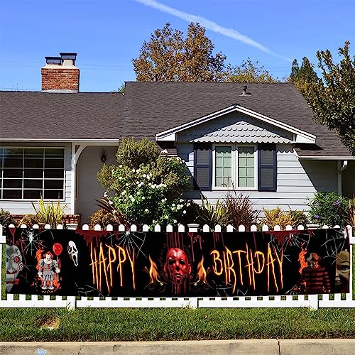 Horror Movie Character Banner Party Decorations - Have A Killer Party Decoration Banner Thriller Killer Role Halloween Decorations
